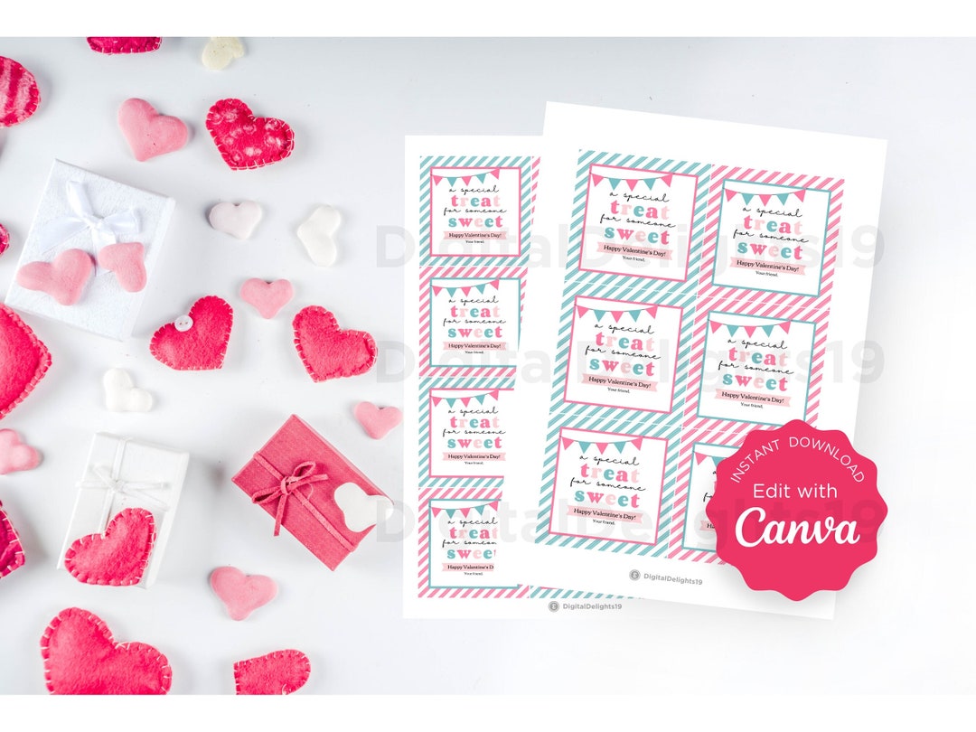 Printable Special Treat for Someone Sweet Valentine's Day Gift Tag Set ...