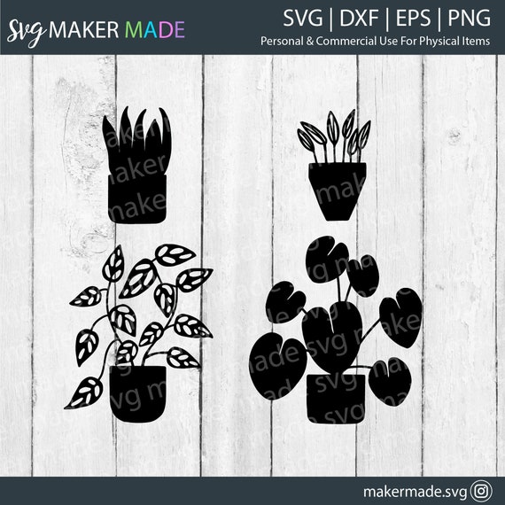 Potted Plant Set SVG House Plants Svg Plant Lady Svg | Etsy