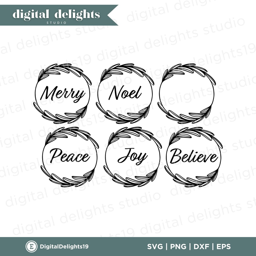 Christmas Coaster SVG - Winter Coaster Svg - Believe Svg - Peace Svg ...