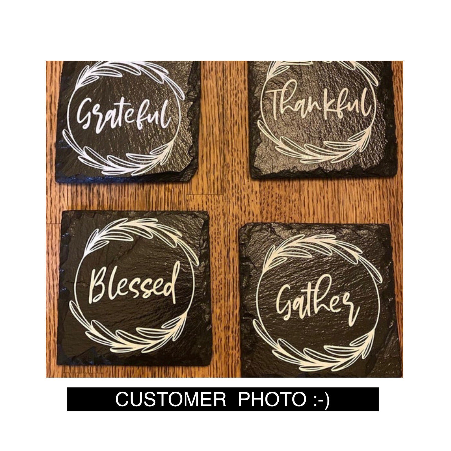 Thanksgiving Coaster SVG Fall Coaster Svg Grateful Svg - Etsy