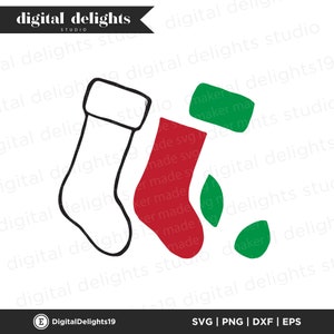 Stocking SVG - Christmas Svg - Santa Svg - Multi Layer Svg - Design ...