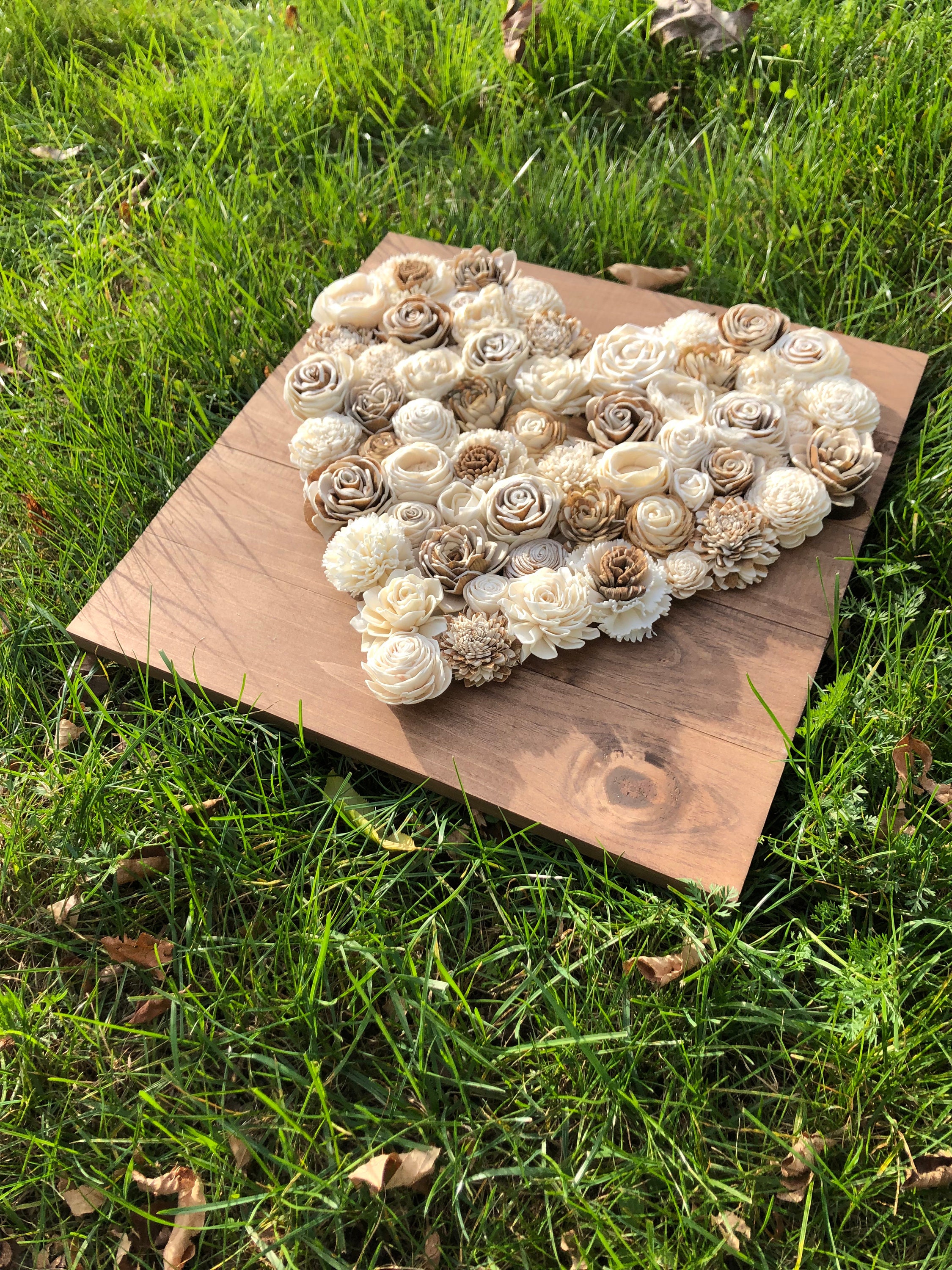 Large Heart Board Sola Wood Flowers Modern Farmhouse Rustic - Etsy
