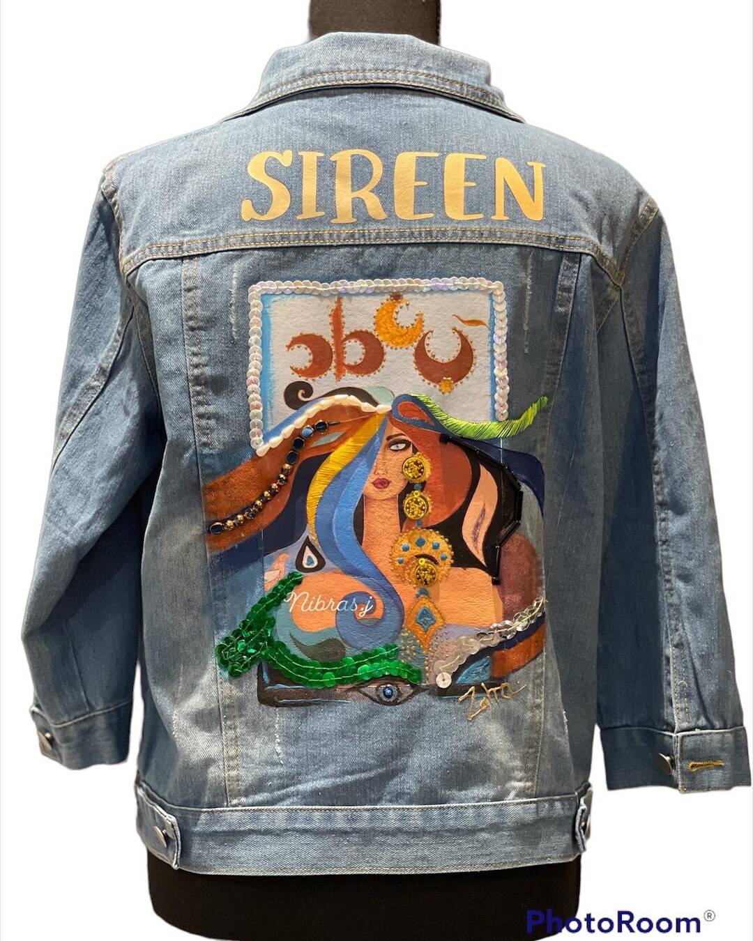 Customized Denim Jacket | جينز | Handmade | رسم | Culture | Arabic ...