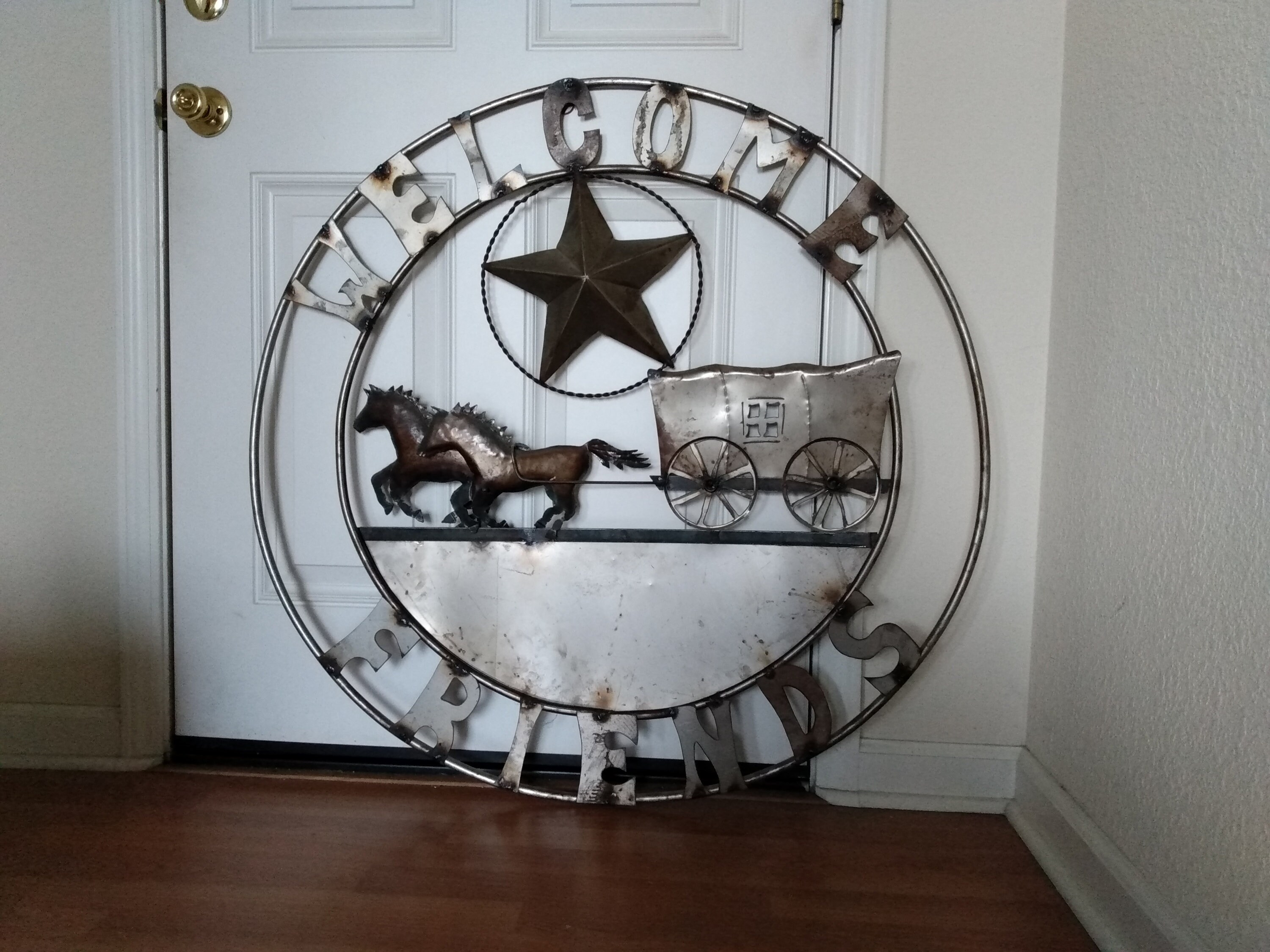 Western Welcome Sign, Metal Welcome Art, Western Metal Wall Art, Texas ...