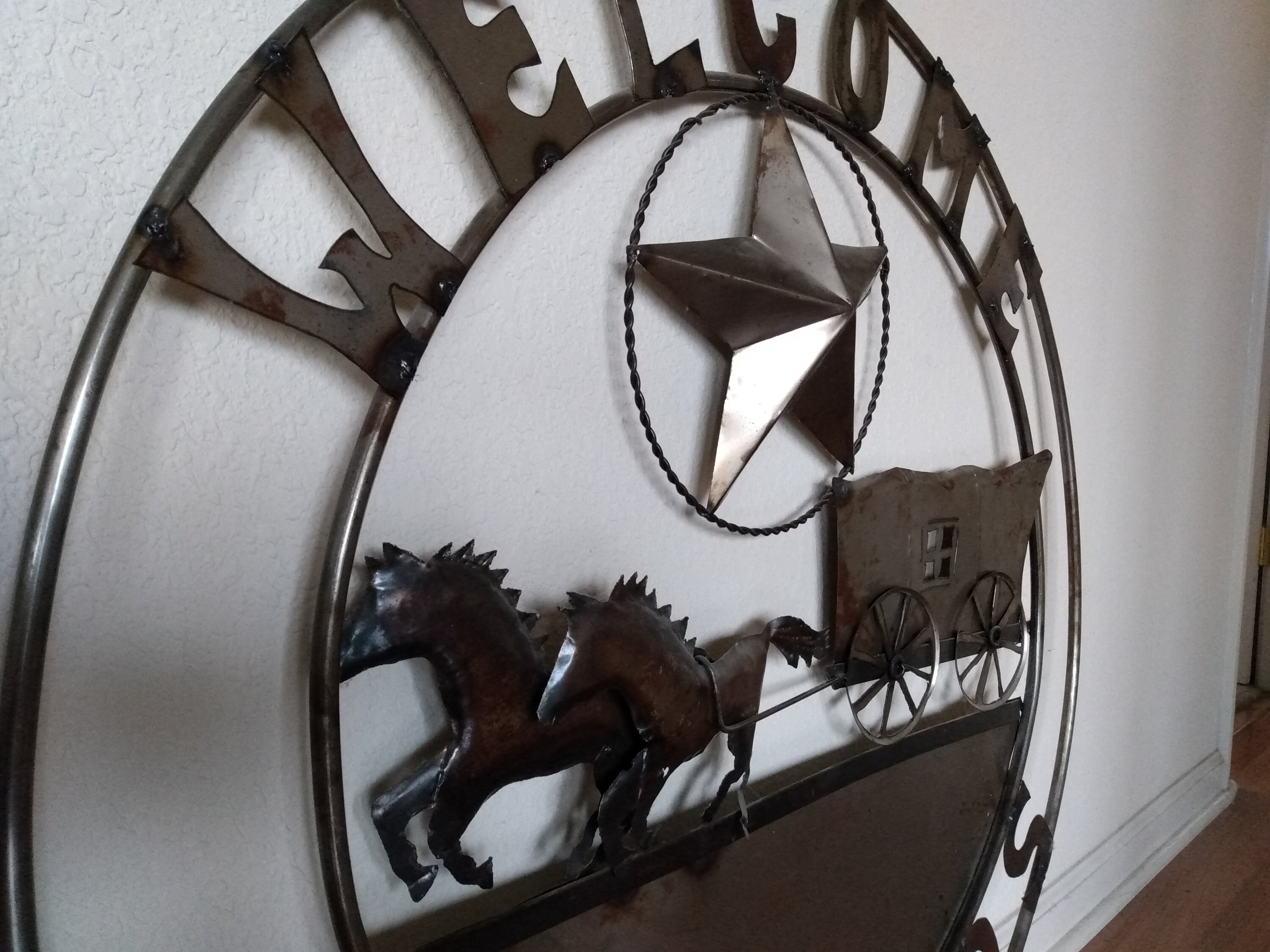 Western Welcome Sign, Metal Welcome Art, Western Metal Wall Art, Texas ...