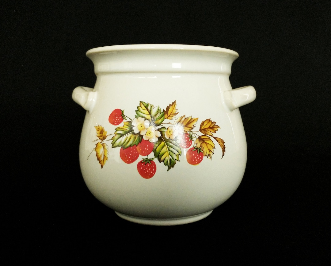 Vtg Pottery Strawberries Strawberry Flower Planter Bowl Collectibles - Etsy