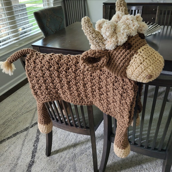 Crochet Cuddle and Play Cow Blanket - Etsy