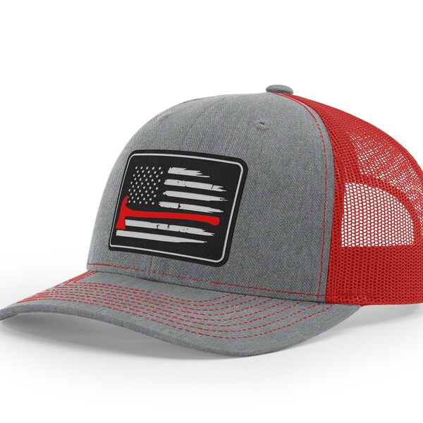 Firefighter Flag Hat Patch - Etsy