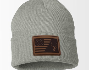 Whitetail Deer Leather Hat Patch - Etsy