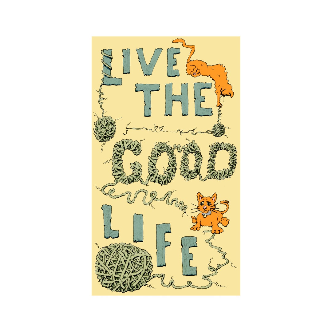 Live the Good Life, Digital Download, Mixed Media Gift Card or Wall Art ...