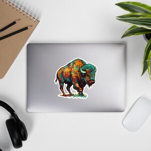 Pop Art Bison, Splatter Paint Wildlife, Yellowstone Wildlife Sticker - Etsy