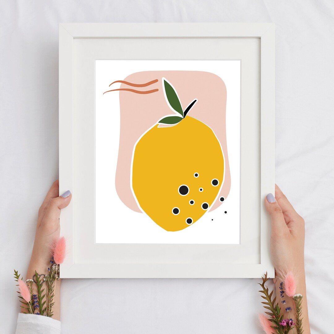 Lemon Digital Print, Lemon Digital, Lemon Decor, Lemon Decorations ...