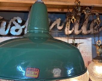 Green Porcelain Barn Light - Etsy