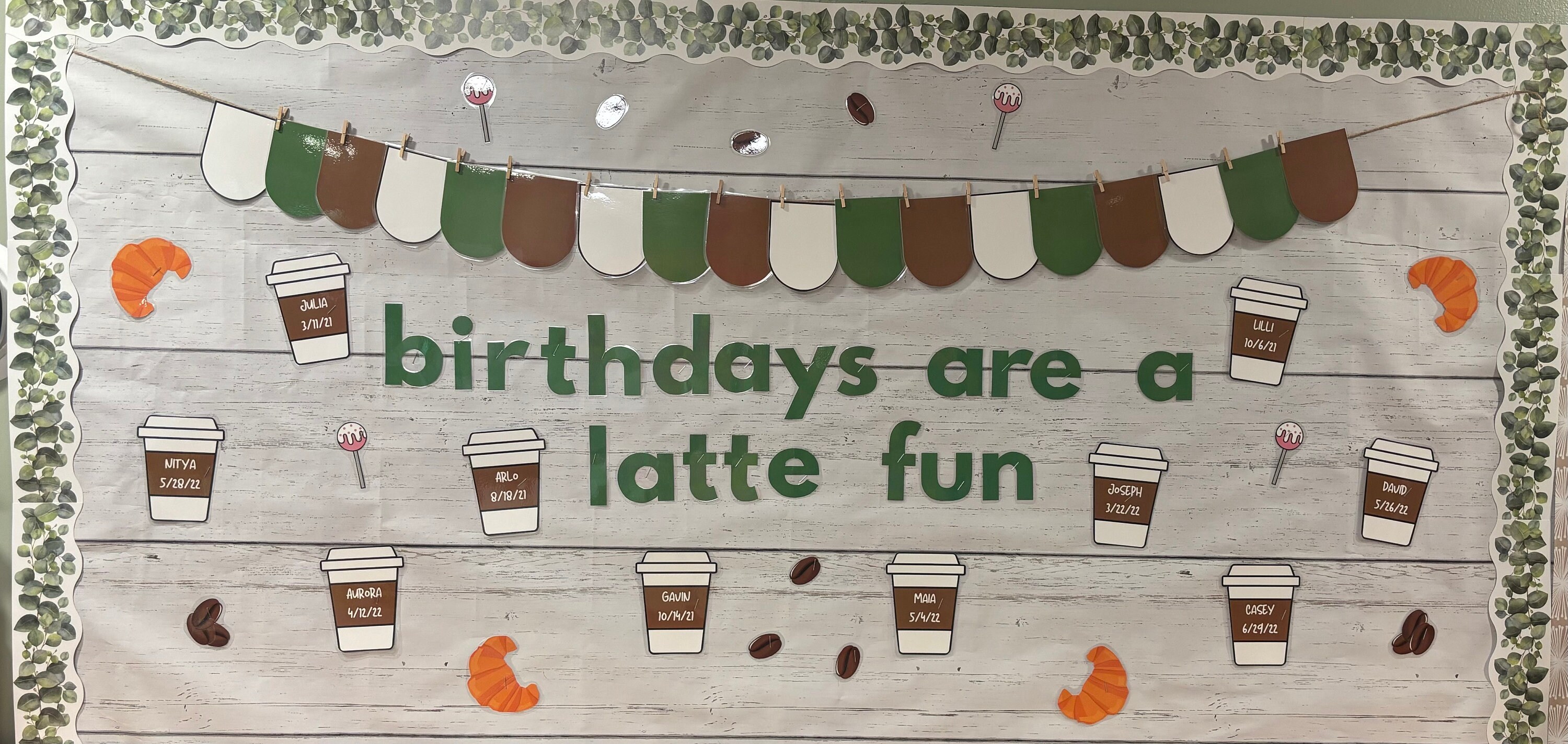 Birthdays Are A Latte Fun Bulletin Board - Etsy