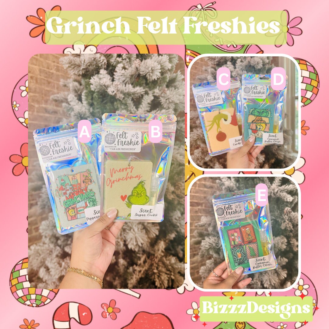 The Mean One Air Freshener Grinch Felt Freshie Grinch Car Accessories ...