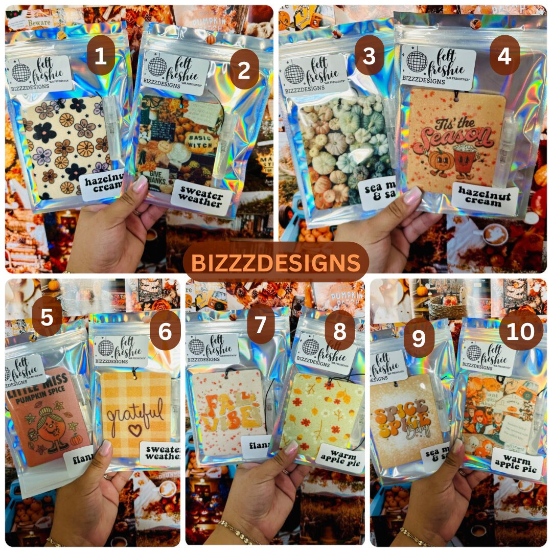 Fall Air Freshener Fall Vibes Felt Freshie Spooky Car Accessories Fall ...