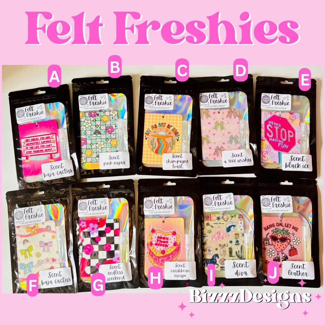 New Trendy Cutie Air Freshener | Preppy Felt Freshie | Girly Car ...