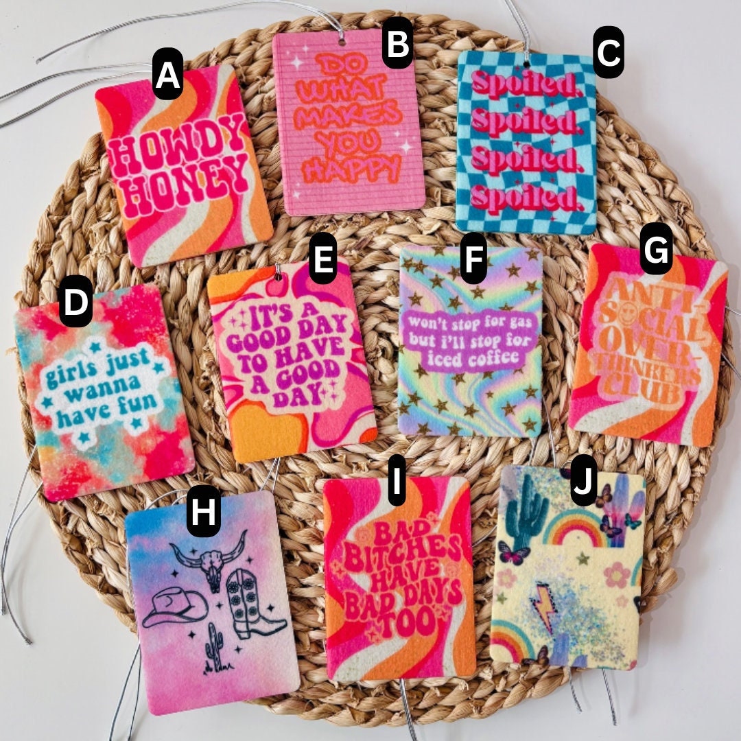 Trendy Air Freshener Preppy Felt Freshie Girly Car Accessories Stocking ...