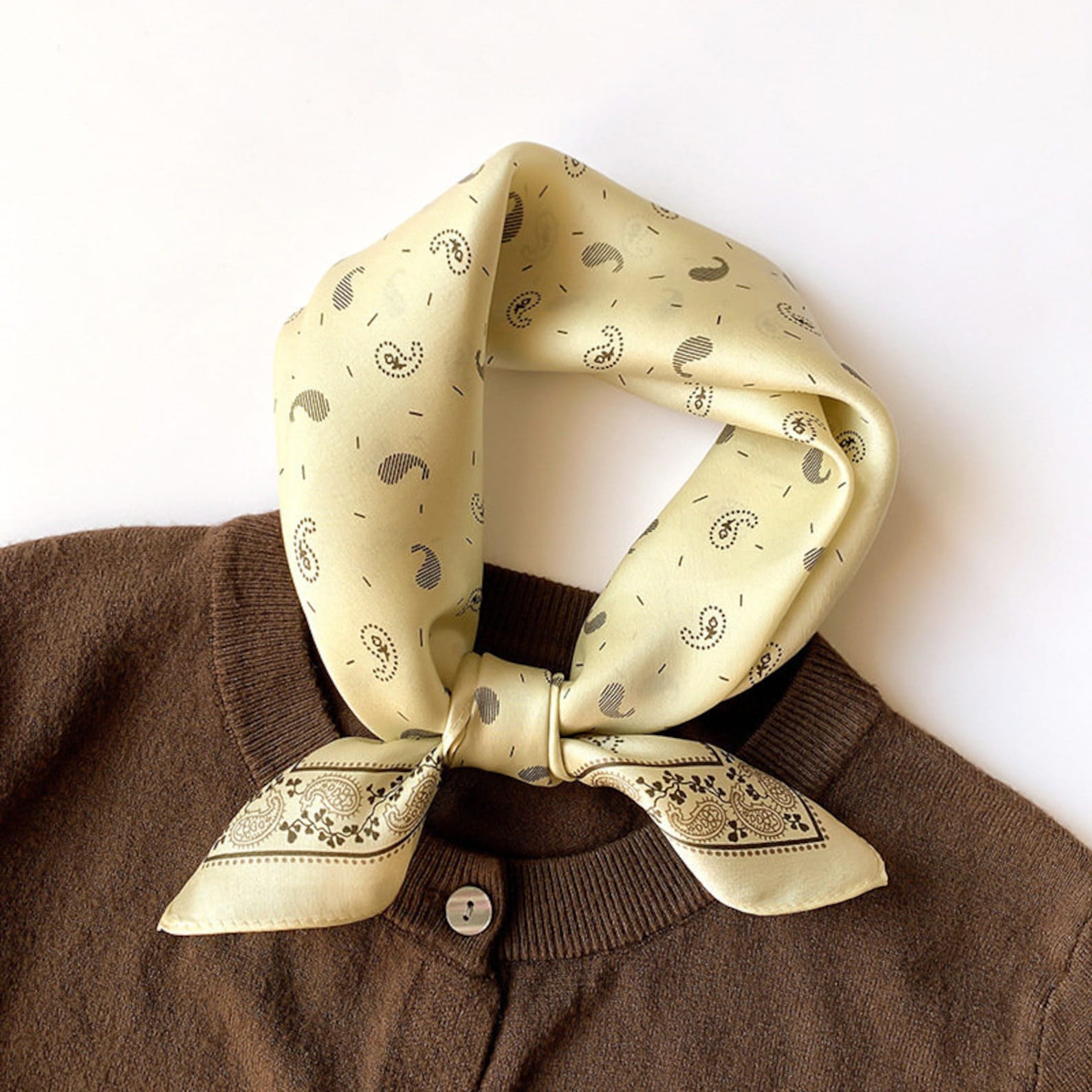 100% Silk Neck Scarf Silk Bandana Silk Neckerchief Silk - Etsy