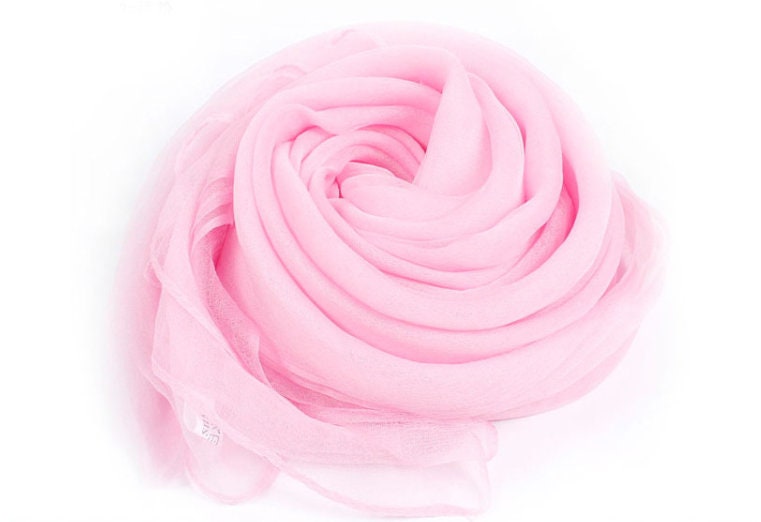 100% Silk Scarf Pure Silk Long Scarf Large Chiffon Scarf | Etsy