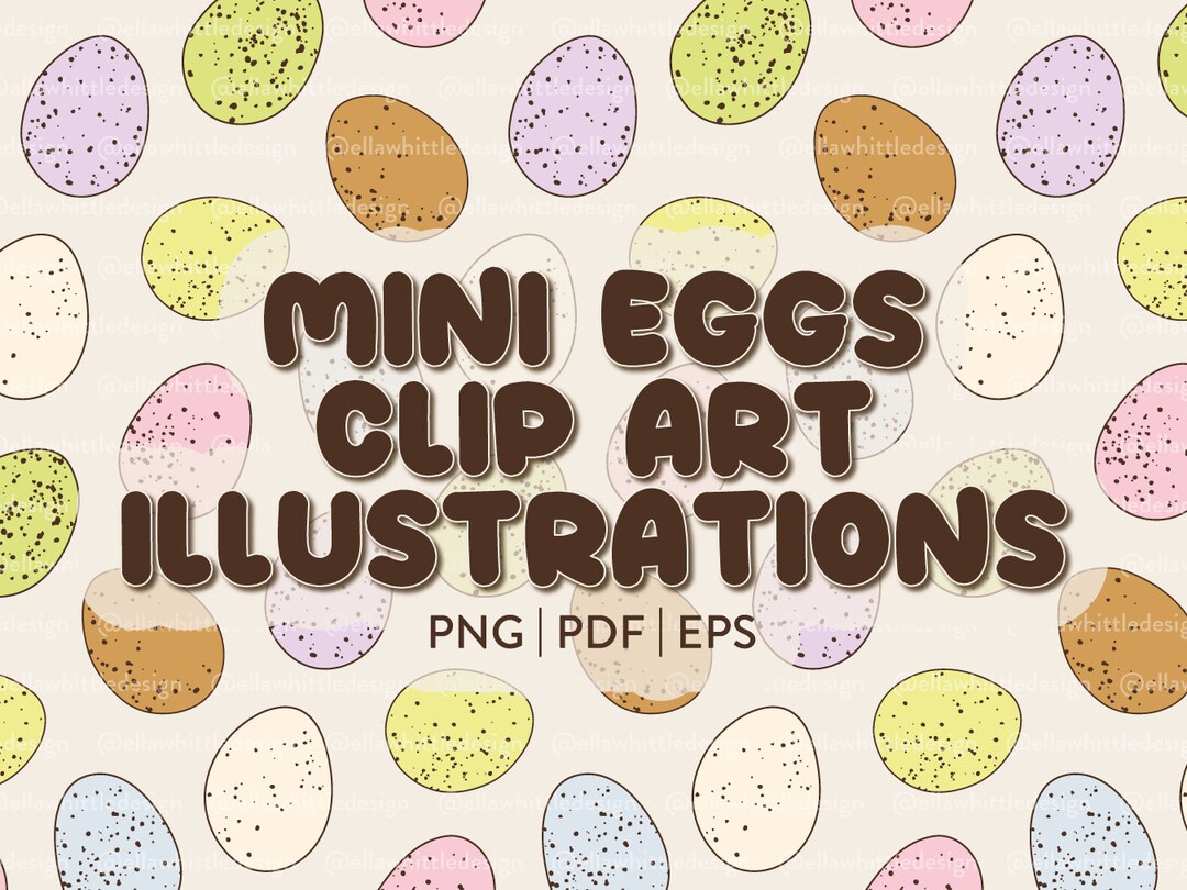 Easter Mini Eggs Chocolate Clip Art Illustrations: Pastel Spring ...