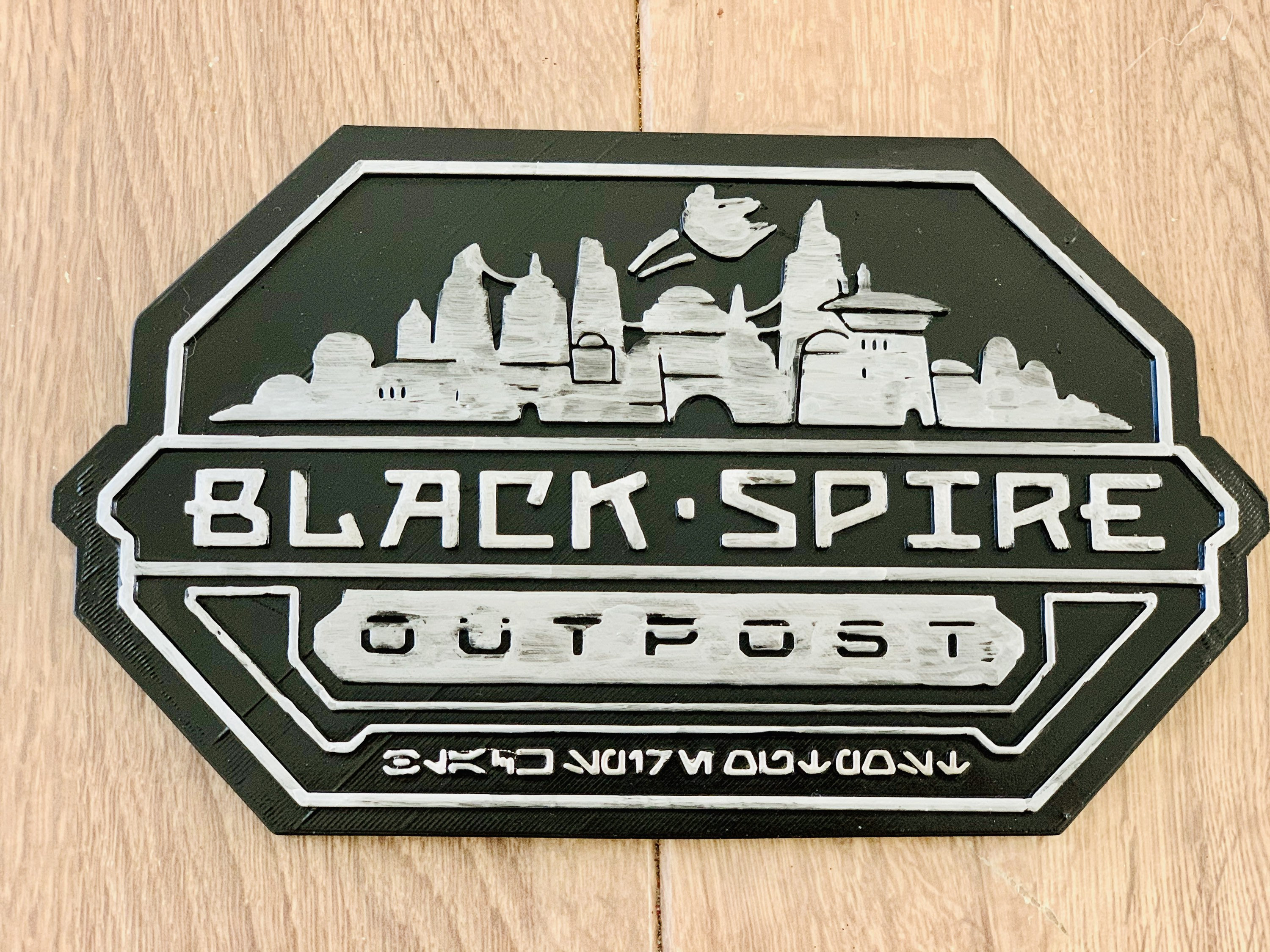Black Spire Outpost/galaxys Edge Sign Star Wars Sign From - Etsy UK