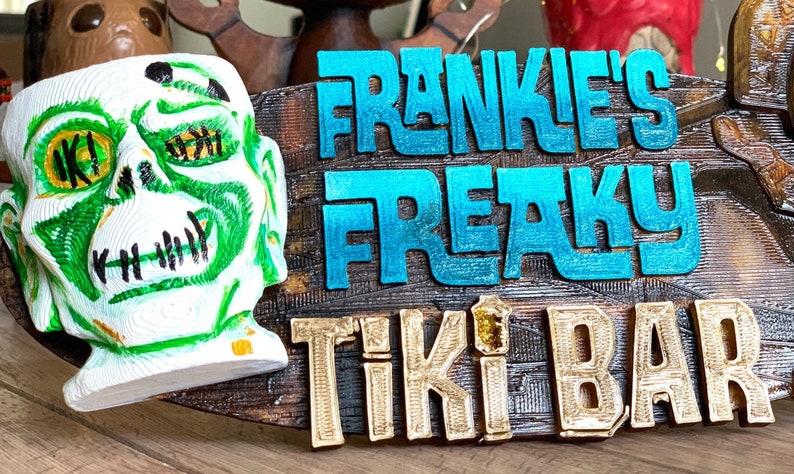 Trader Sams Inspired Personalised Tiki Sign Zombie Mug - Etsy