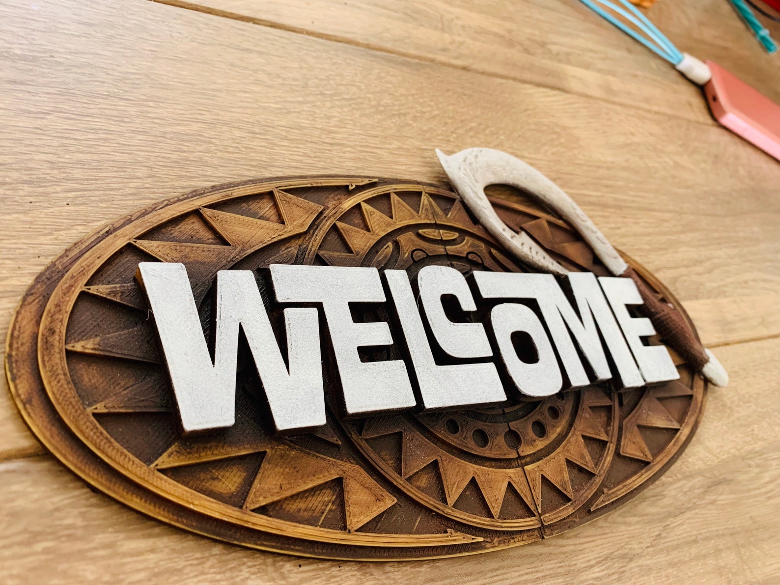 Tiki Welcome Sign/ Disney Maui Hook Welcome Sign | Etsy