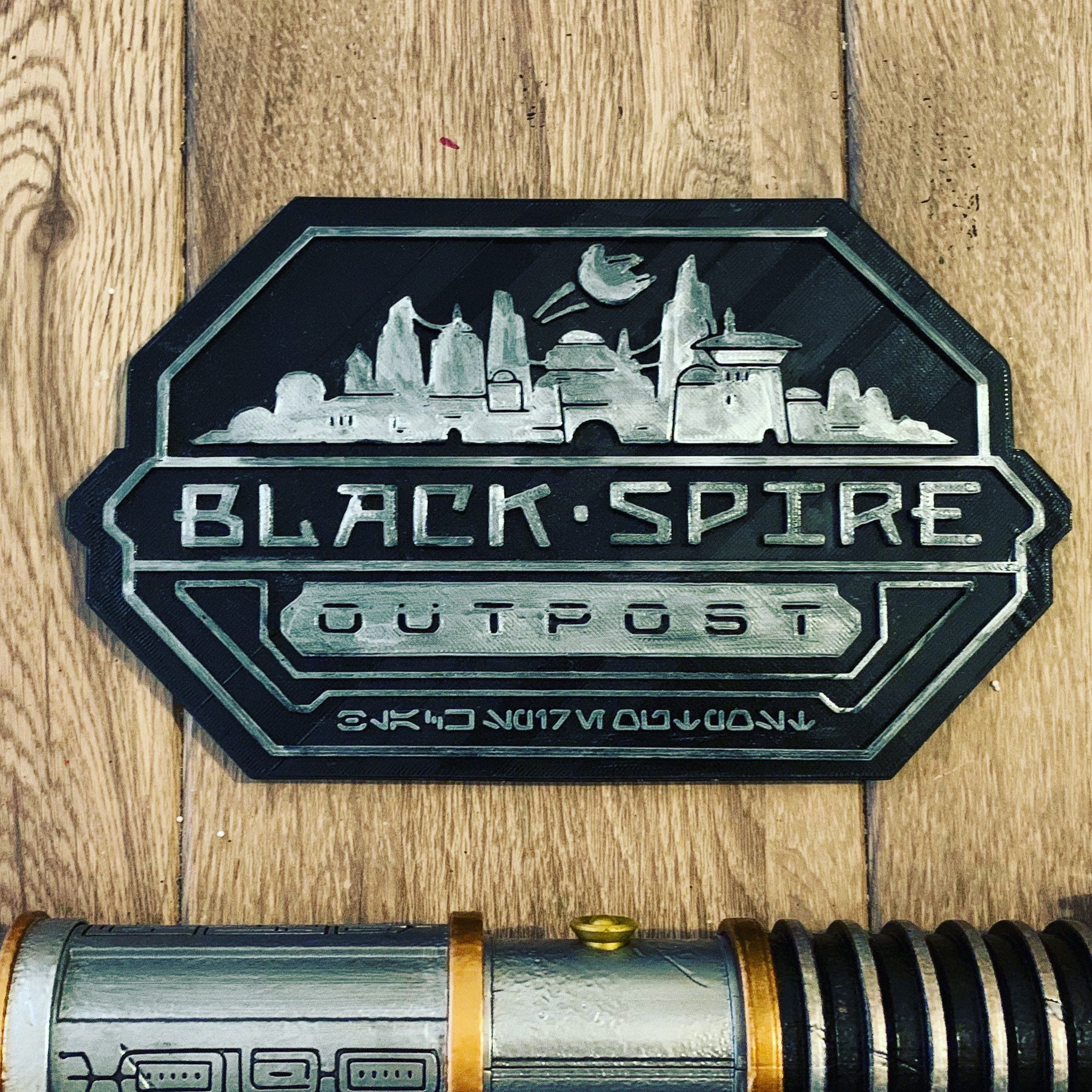 Black Spire Outpost/galaxys Edge Sign Star Wars Sign From | Etsy