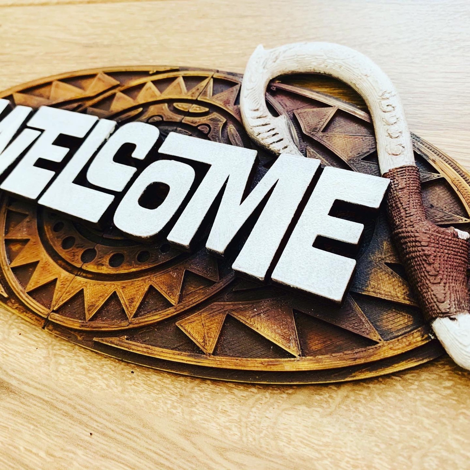 Tiki Welcome Sign/ Disney Maui Hook Welcome Sign | Etsy