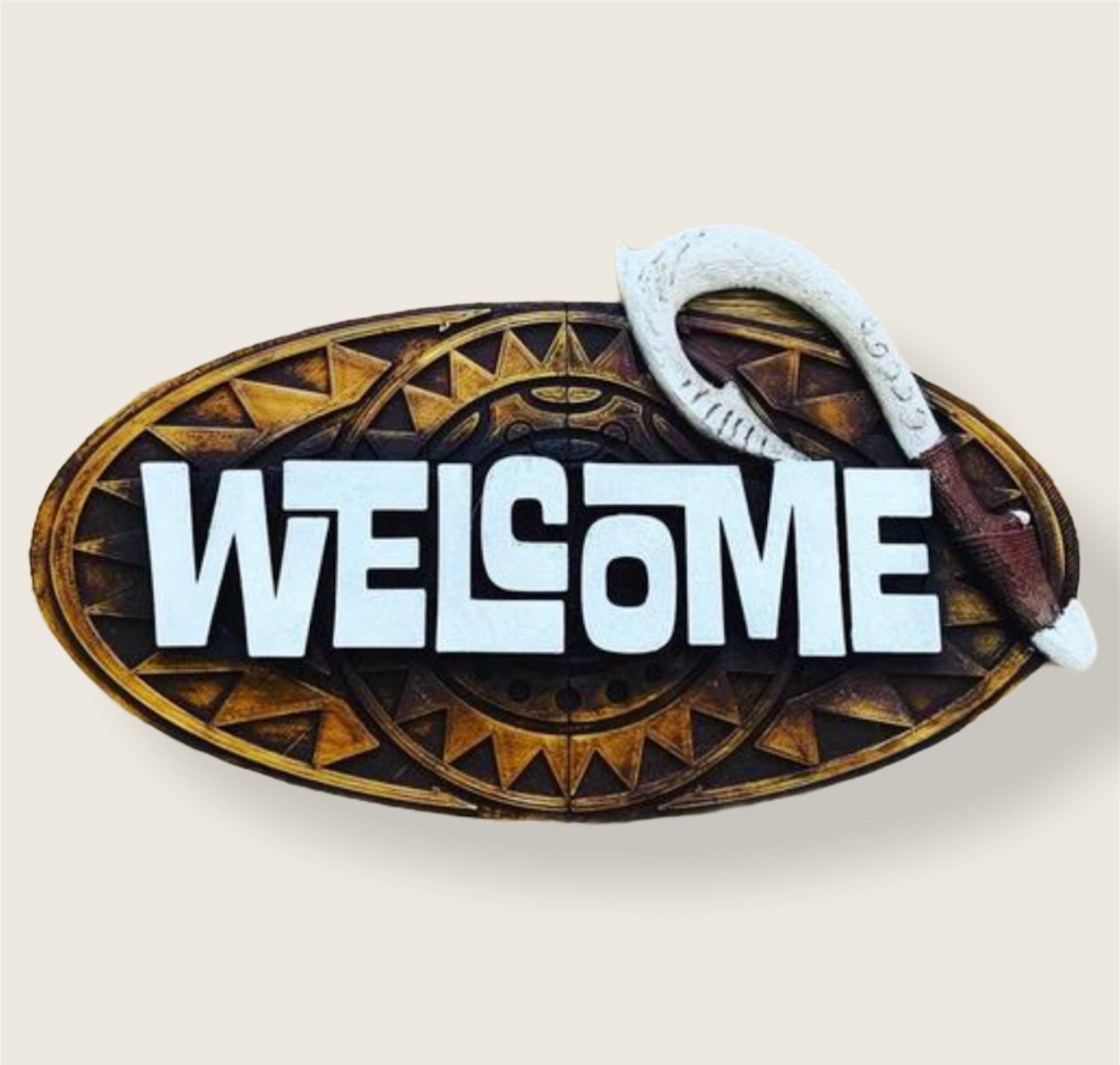 Tiki Welcome Sign/ Disney Maui Hook Welcome Sign | Etsy