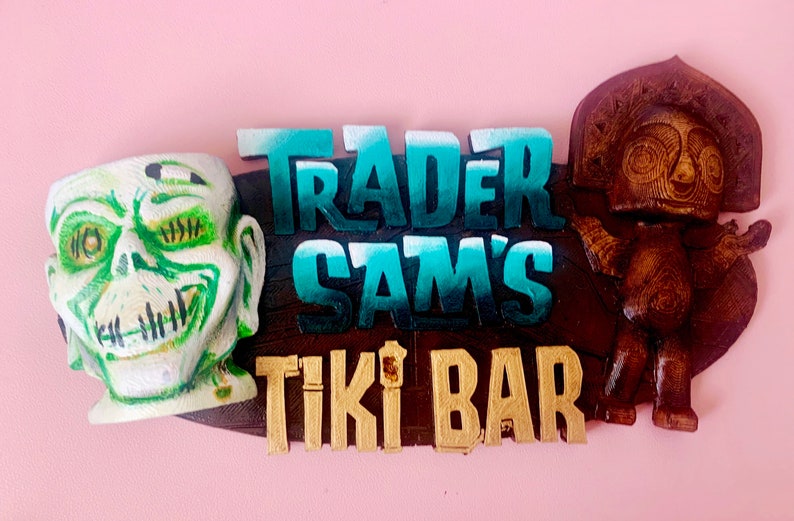 Trader Sams inspired personalised Tiki sign Zombie Mug | Etsy