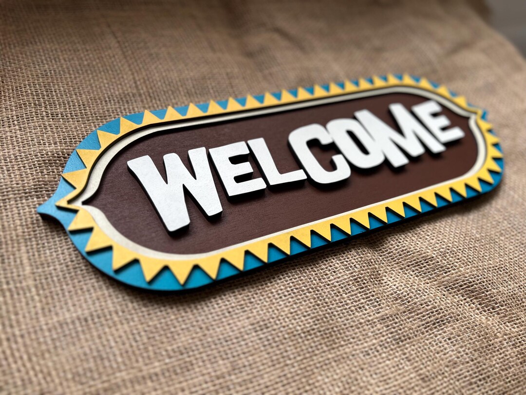 Tiki Bar Welcome Sign Polynesian Inspired - Etsy