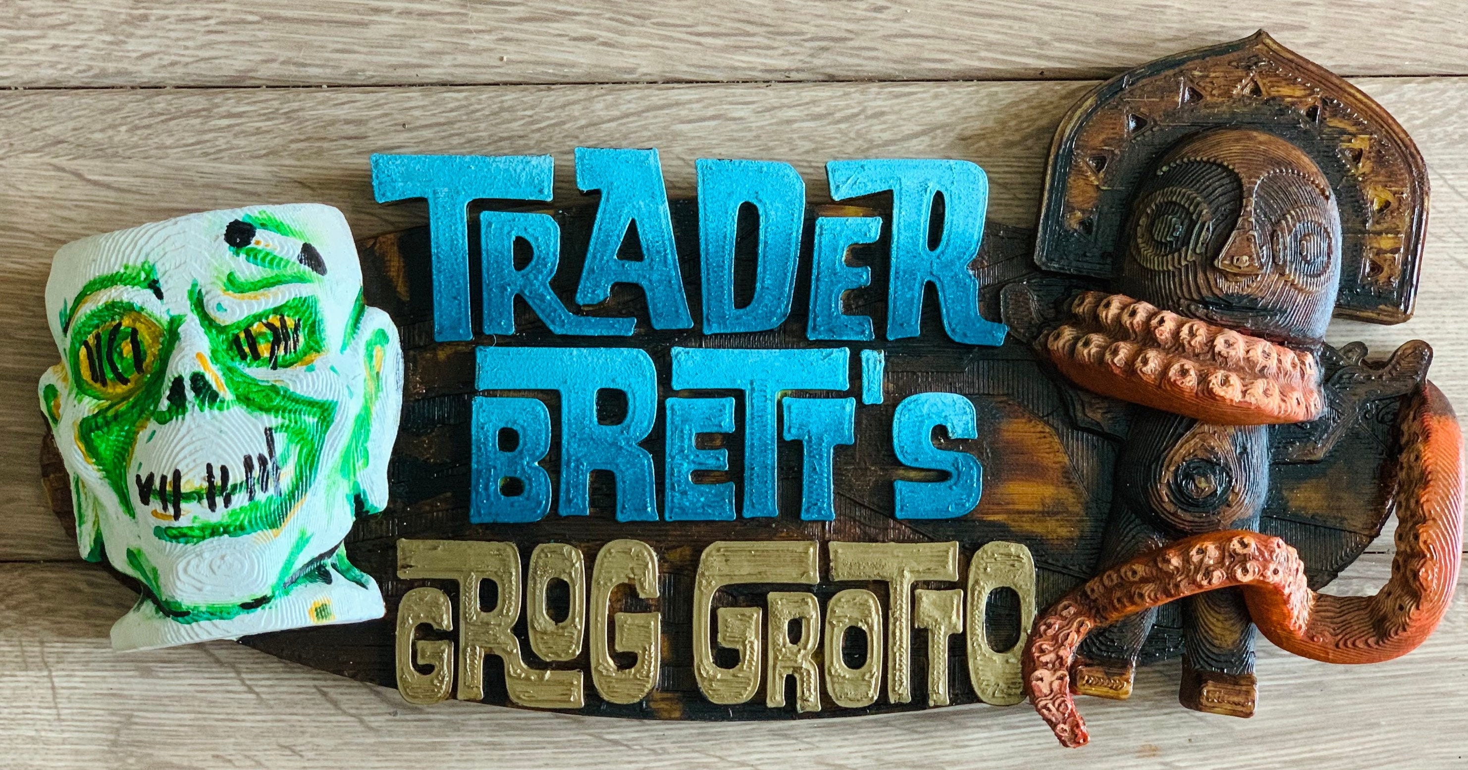Personalised Trader Sams Grog Groto Inspired Sign/ Tiki Bar - Etsy