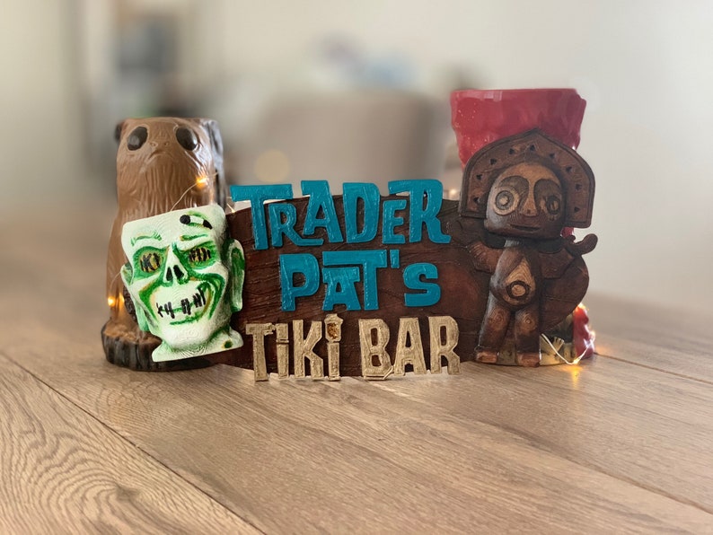 Trader Sams inspired personalised Tiki sign Zombie Mug | Etsy