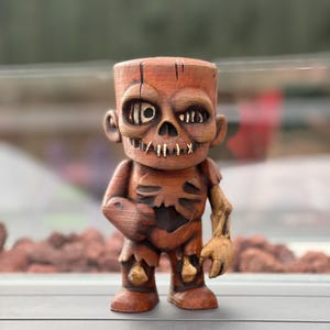 Hand-painted Zombie Tiki Statue – Spooky Bar Decor, 7" Idol - Etsy