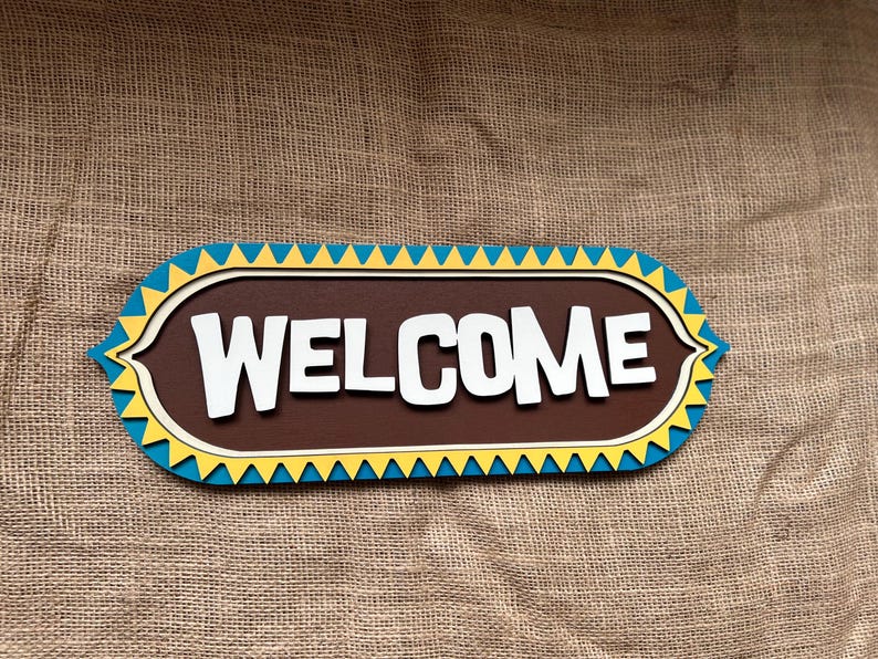 Tiki Bar Welcome Sign Polynesian Inspired - Etsy