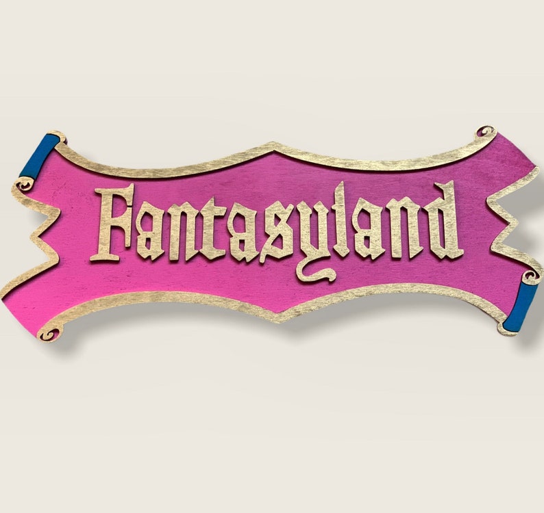 Fantasyland Sign/ Disney Fantasyland - Etsy