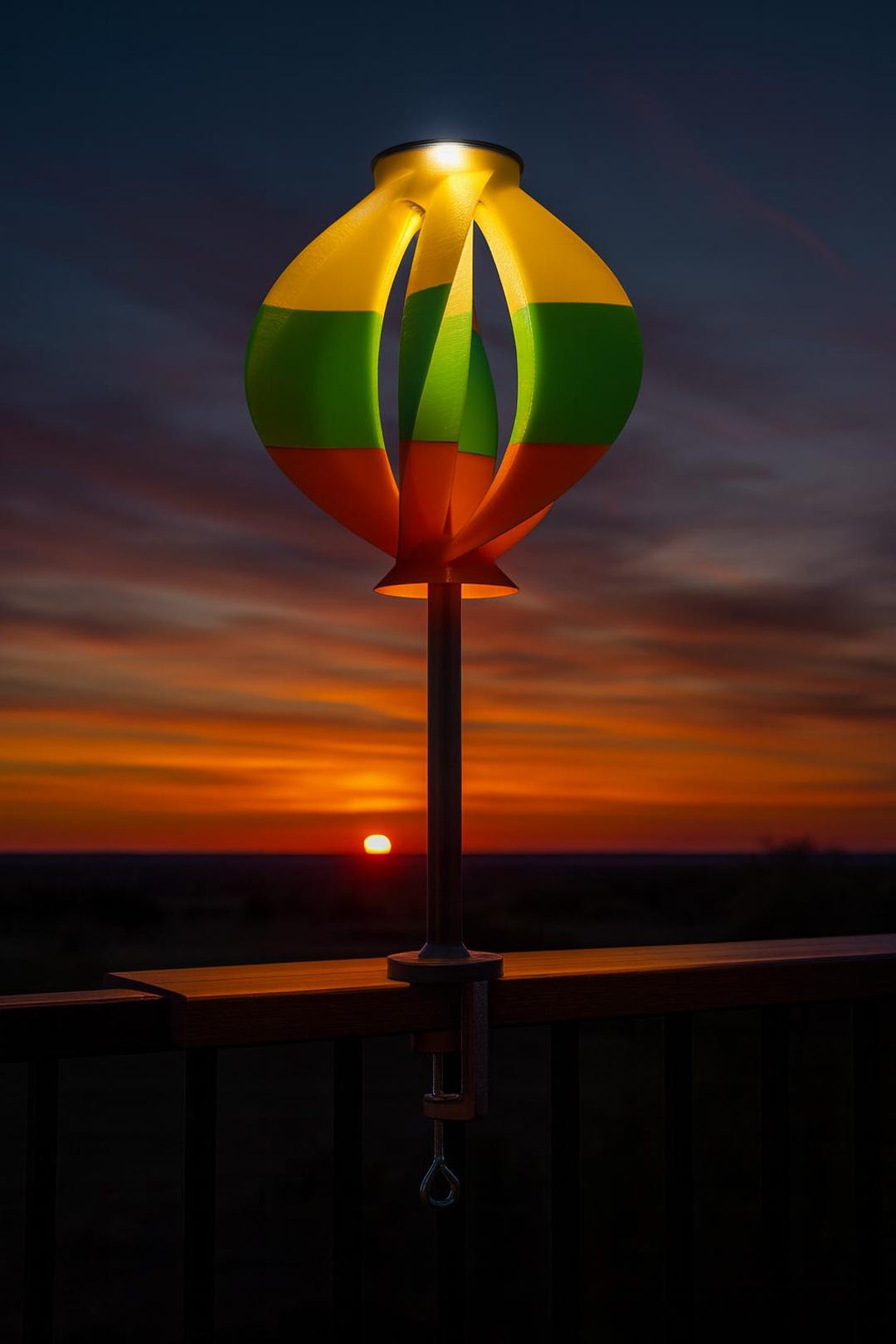 Solar-powered Illuminated Wind Chime for Garden, Patio, and Balcony ...