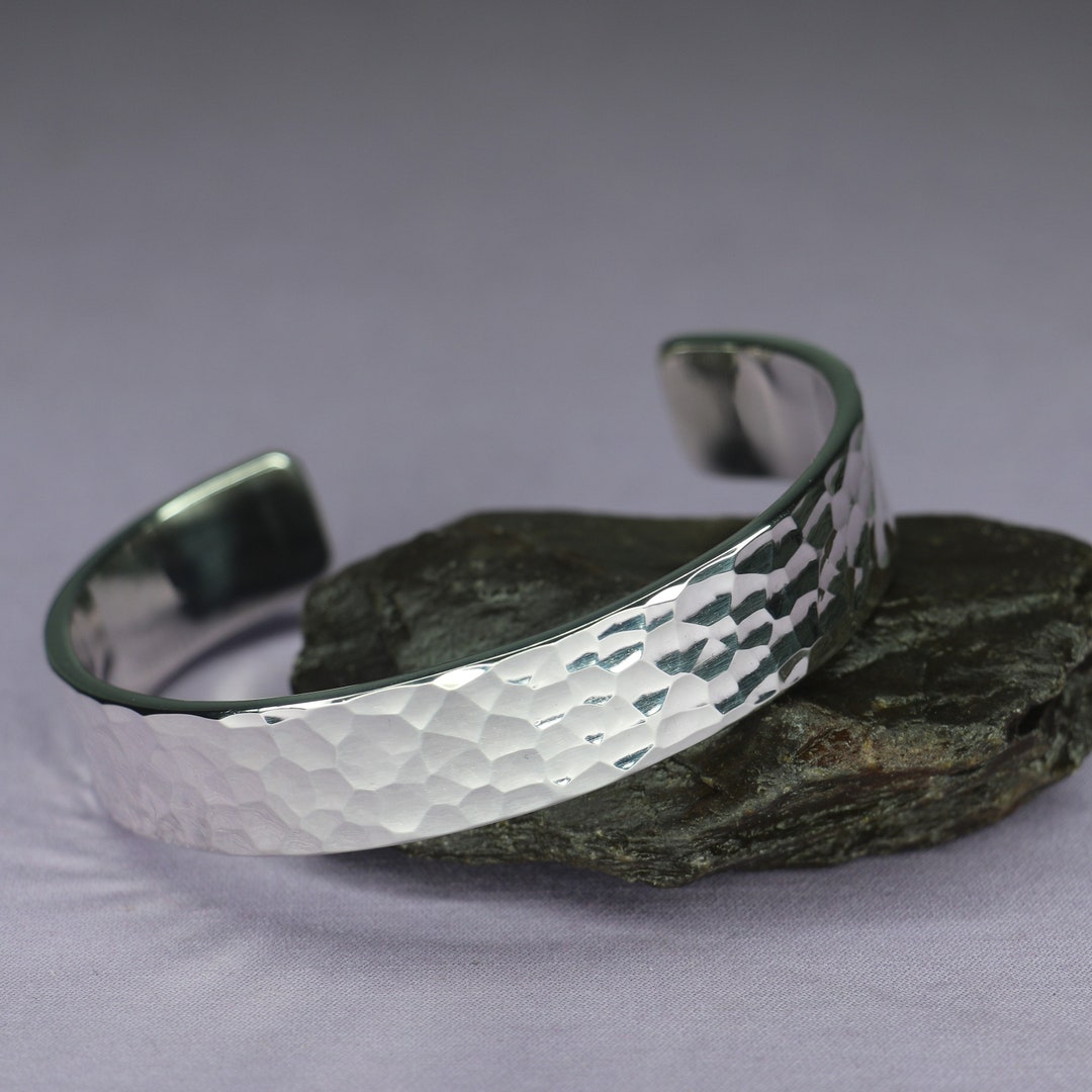 Men's Gent's Sterling Silver Hammered Torque Bangle, 82g - Etsy