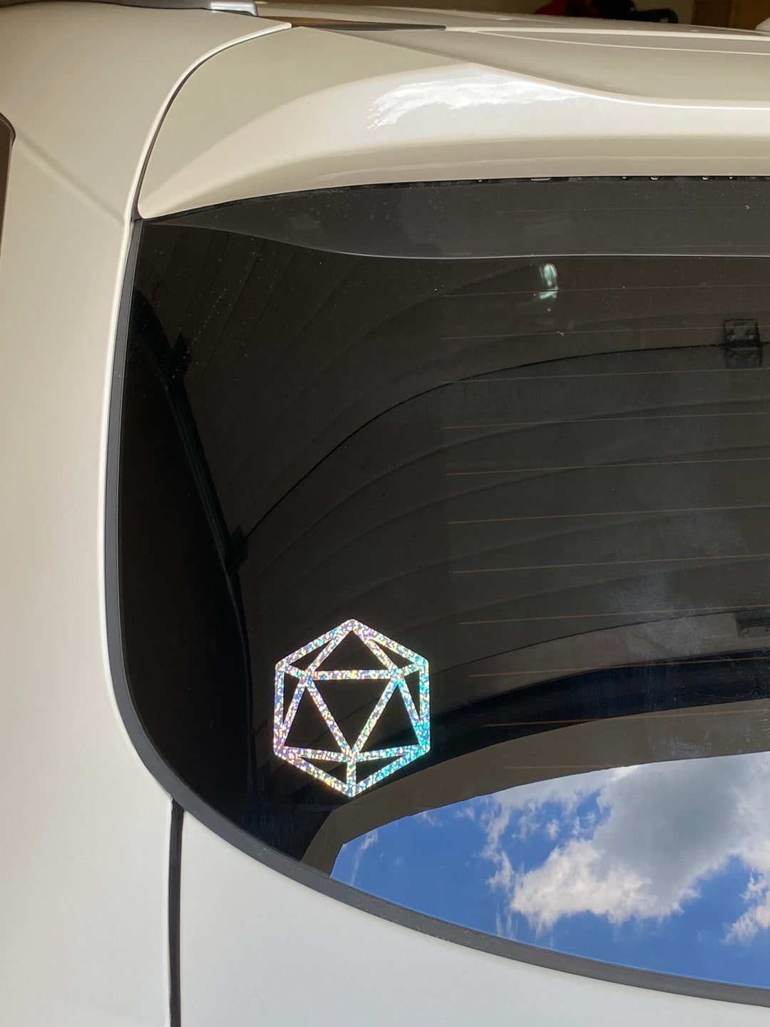 D20 Car Decal: D&D Dice Sticker, Holographic Colors, Dungeons and ...