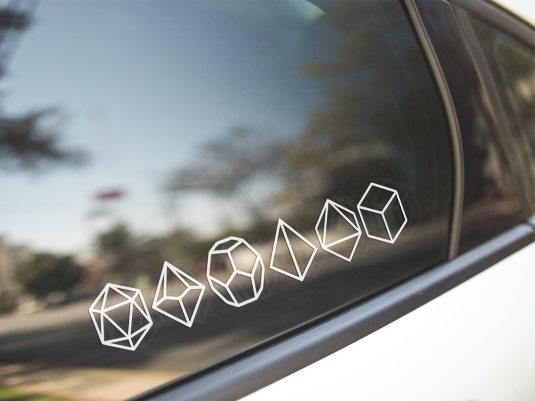 DND 6 Dice Decal, D&D Sticker, Holographic Dungeon and Dragons Vinyl ...