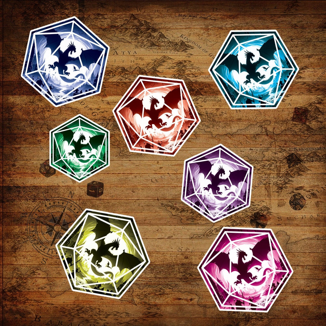 Dnd Sticker | Dragon Decal | Dungeon and Dragons D20 Sticker | DM Gift ...