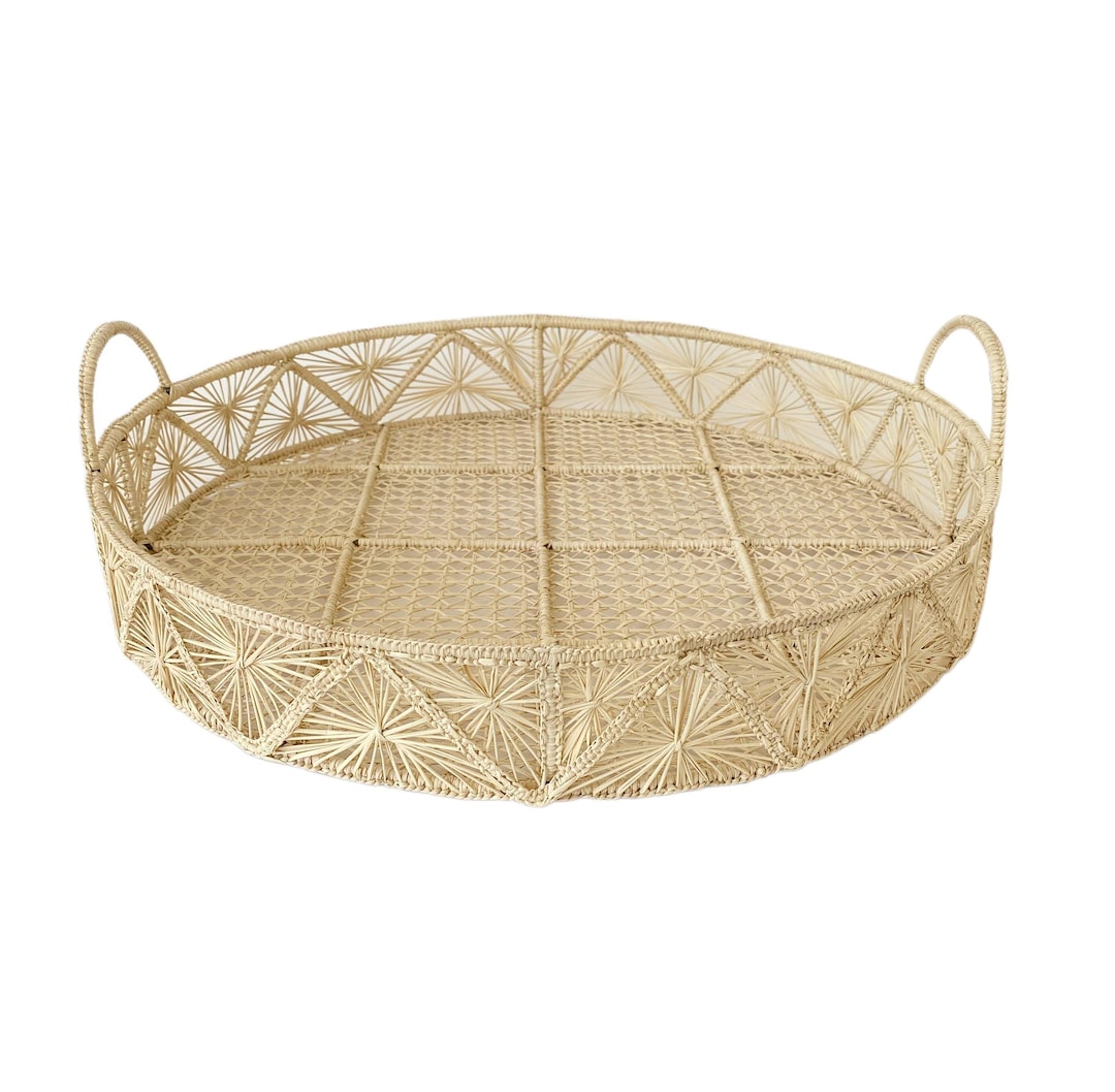 Pyramid Tray - Round - Woven Iraca Palm - Etsy