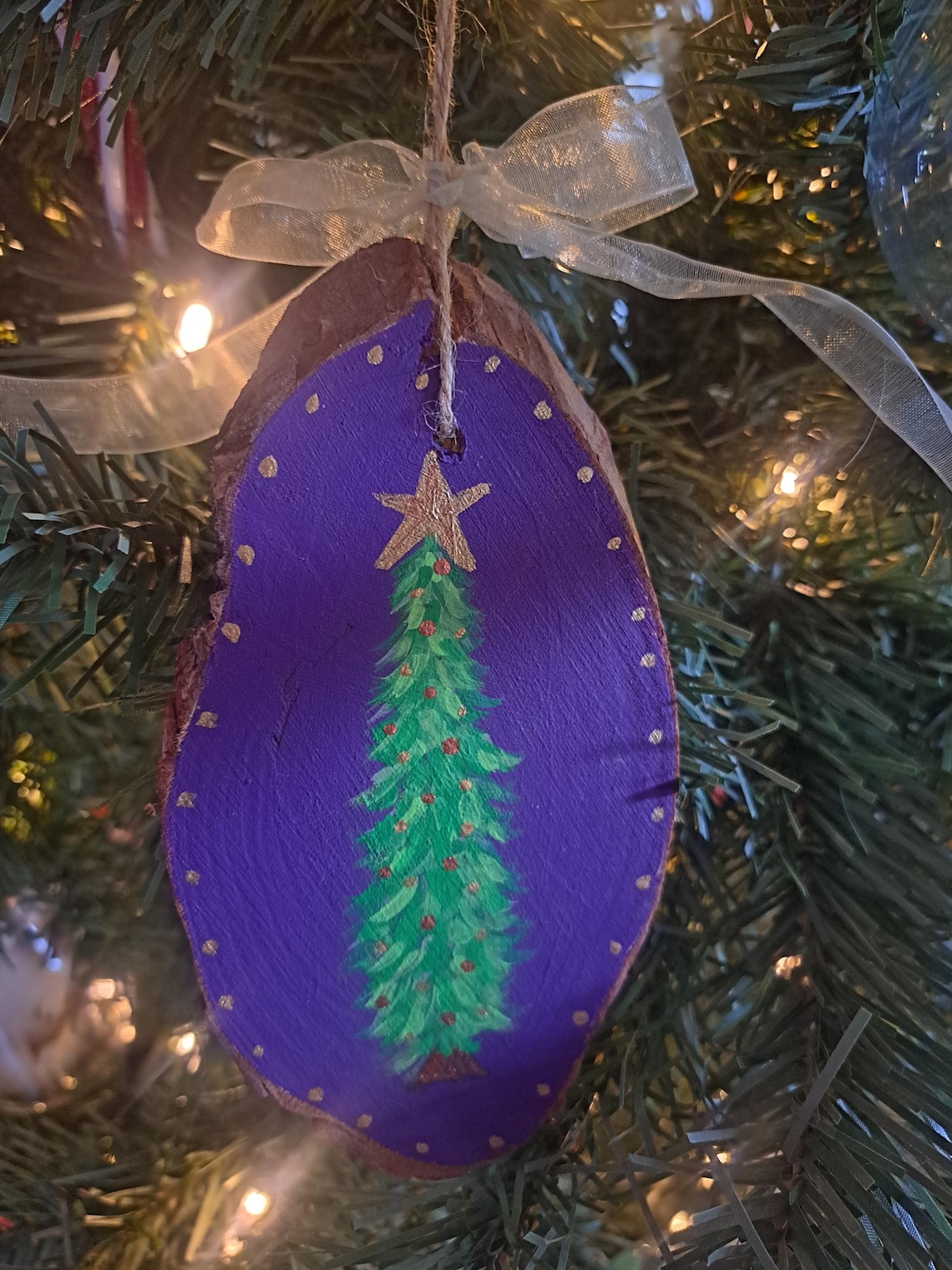 Hand Painted Christmas Tree Ornament - Etsy