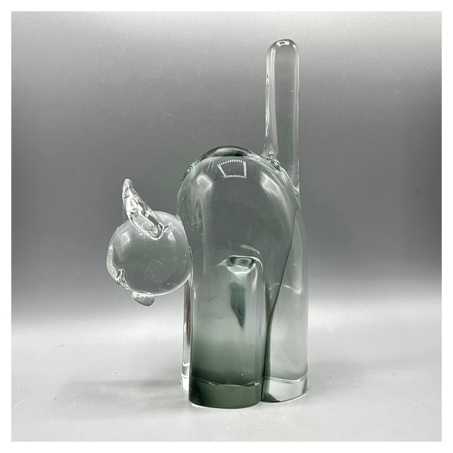 FELINE CAT Figurine Glass Murano Vetri D'arte Archimede Seguso ...