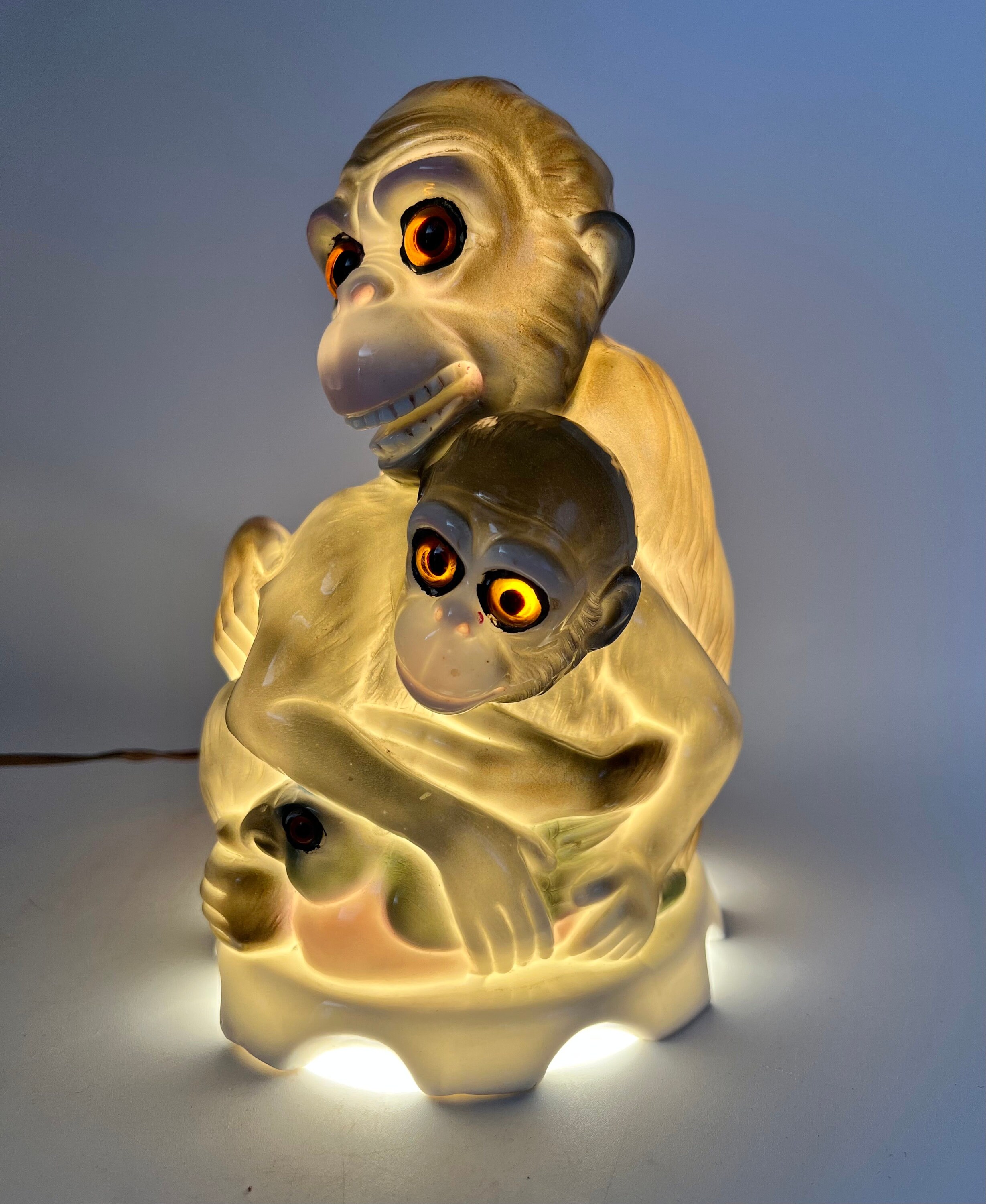 Perfume Lamp MONKEYS PRIMATES Porcelain Fragance Chimpanzee | Etsy