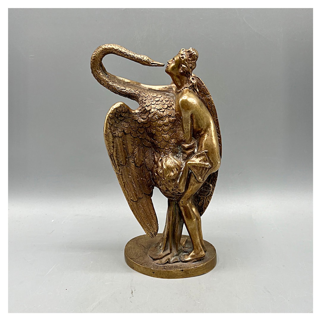 Leda and the Swan Greek Mythological Sculpture Zeus in Bronze Sex ...