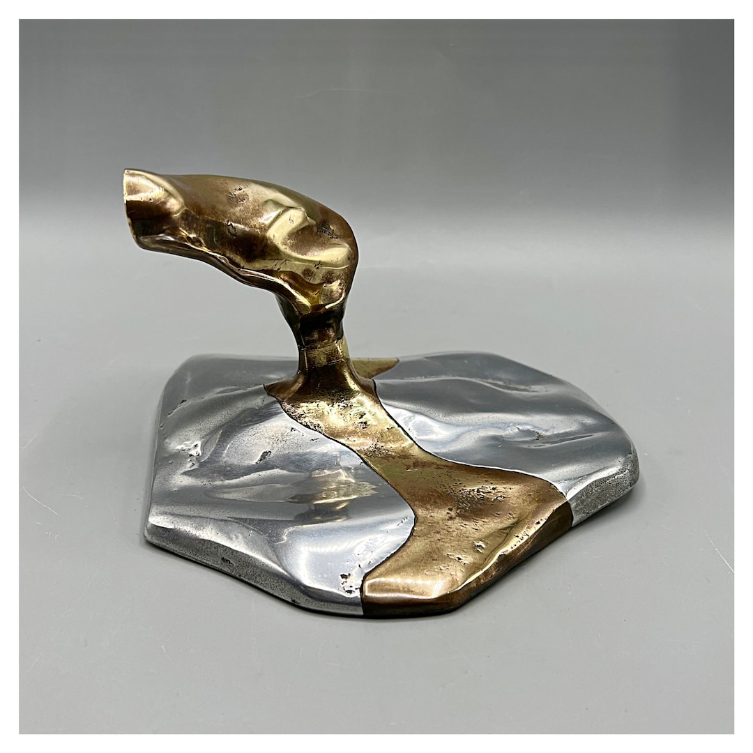 DAVID MARSHALL Paperweight BRUTALIST Style Design Bronze Hollywood ...