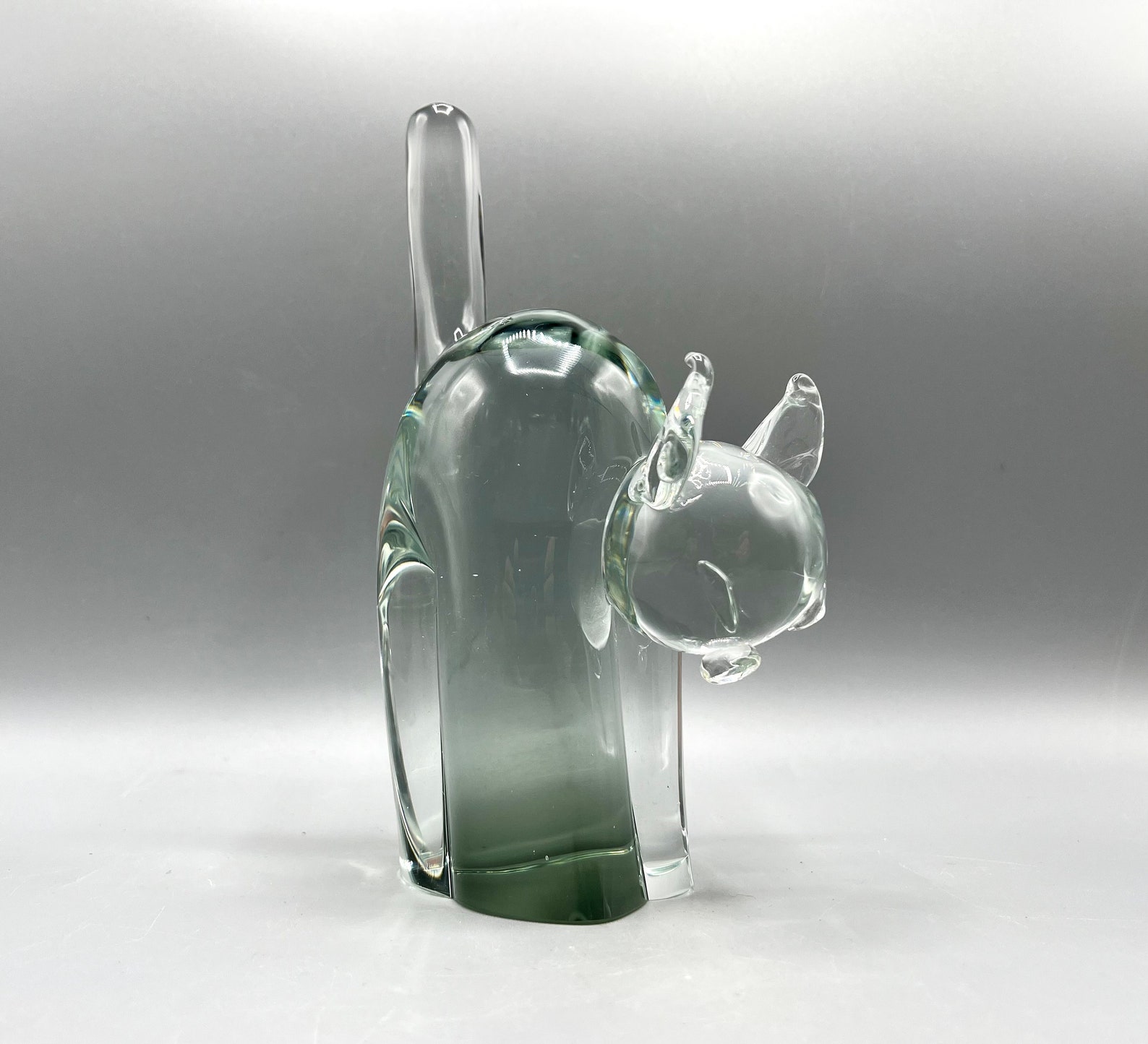 FELINE CAT Figurine Glass Murano Vetri D'arte Archimede Seguso ...